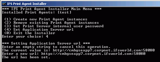 Print Agent Configuration