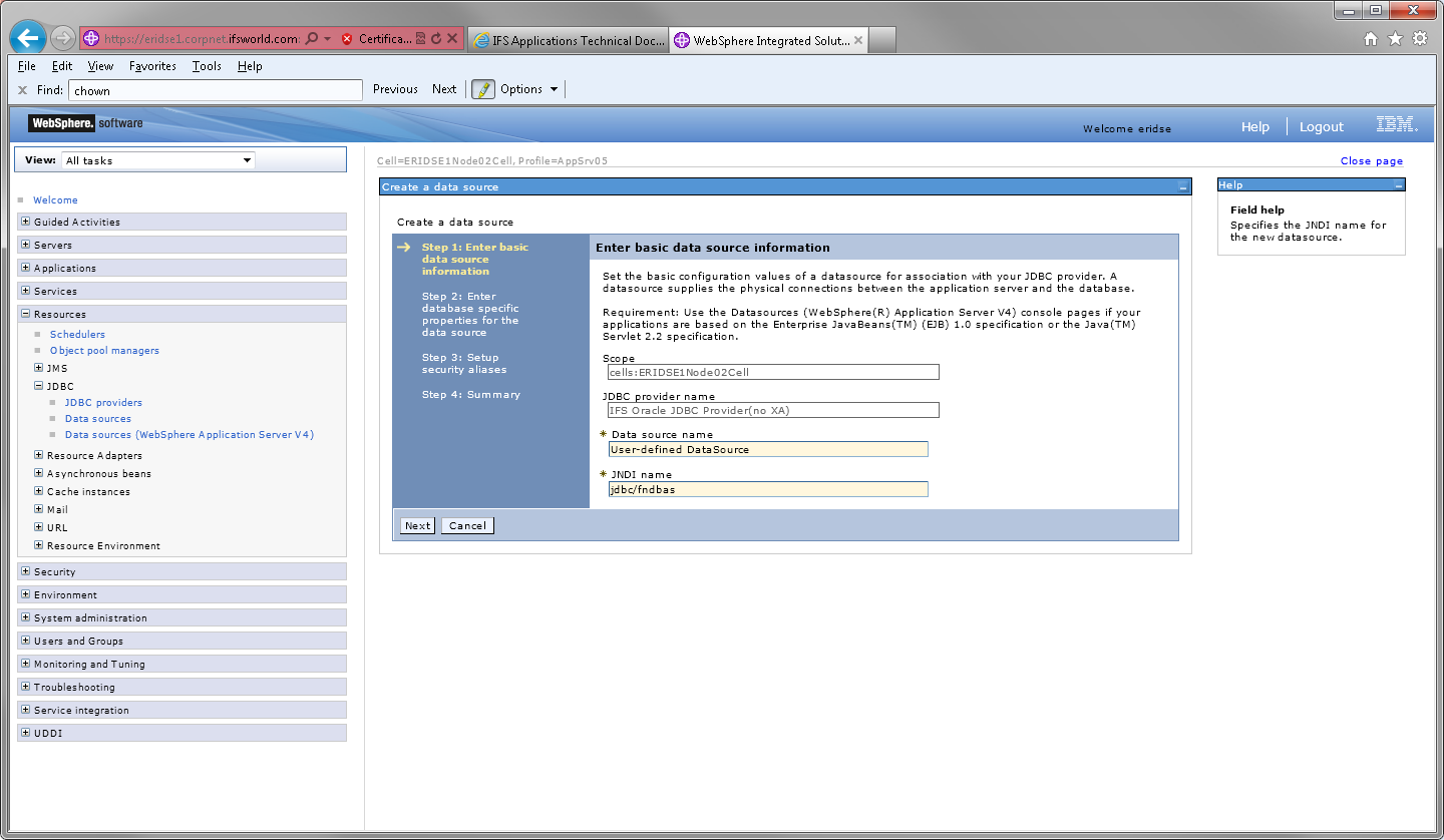Manually Configure WebSphere for Extended Server