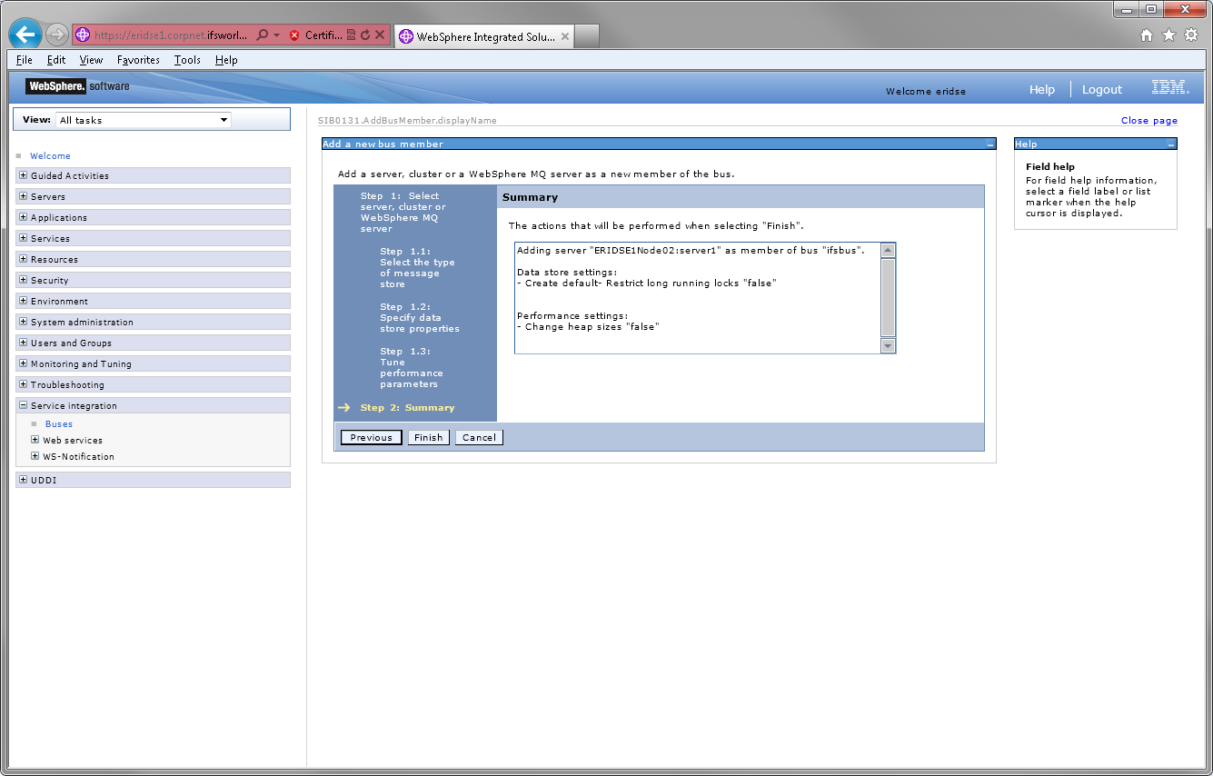 Manually Configure WebSphere for Extended Server