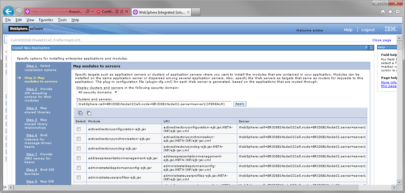 Manually Configure WebSphere for Extended Server