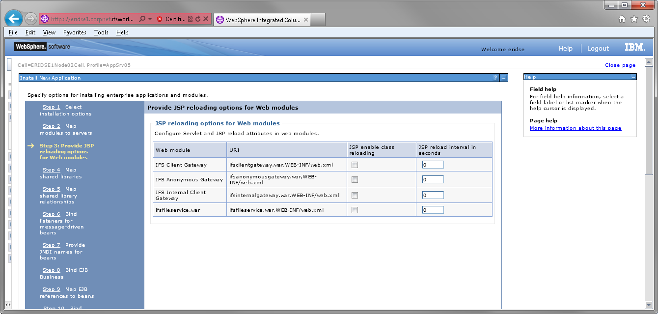 Manually Configure WebSphere for Extended Server