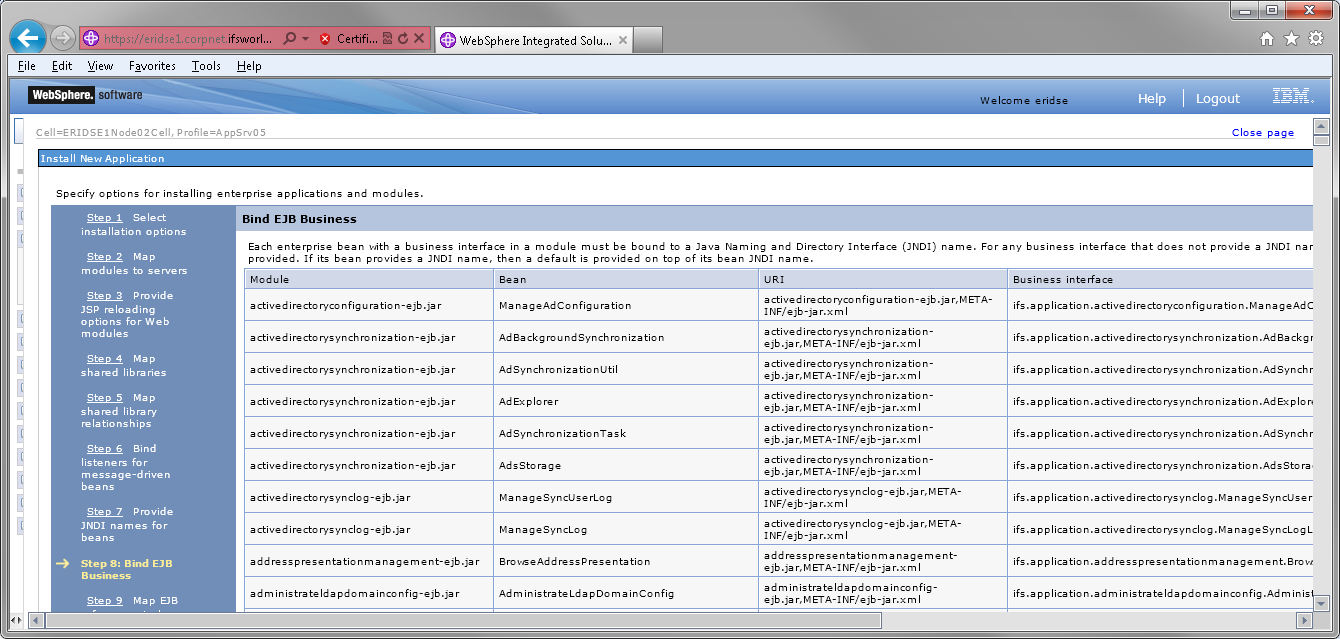 Manually Configure WebSphere for Extended Server